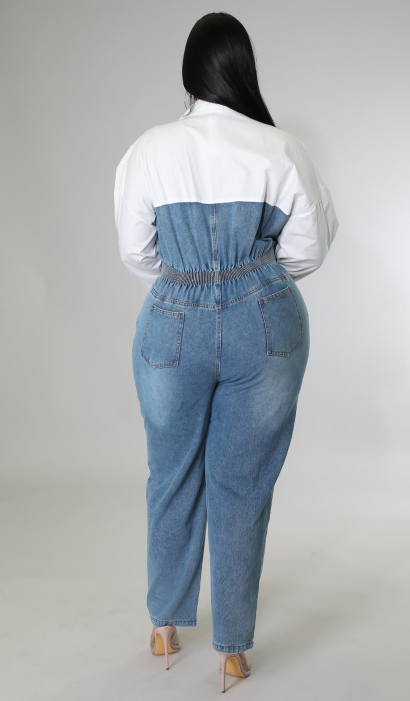 Sarah Denim Jumpsuit – Curvaceous Couture Boutique